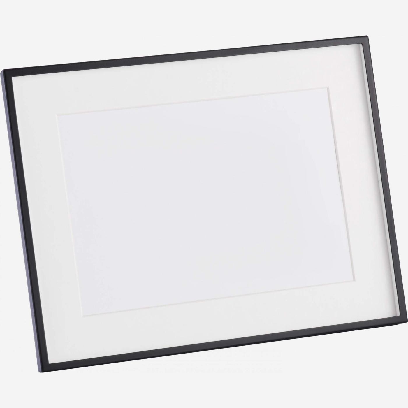 FLOSSA Molduras de mesa, preto, metal